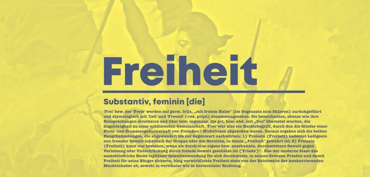 Der Begriff der Freiheit - Politik & Ökonomie